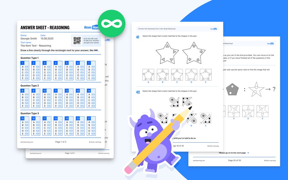 Unlock Unlimited 11+ Paper Tests on Atom Home | Atom Learning